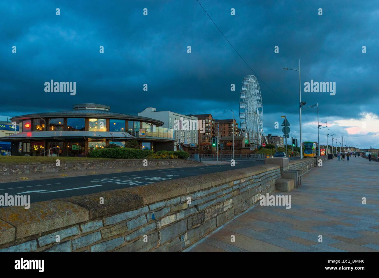 View of Seafront Promenade at Weston-super-Mare beachhead .seaside town ...