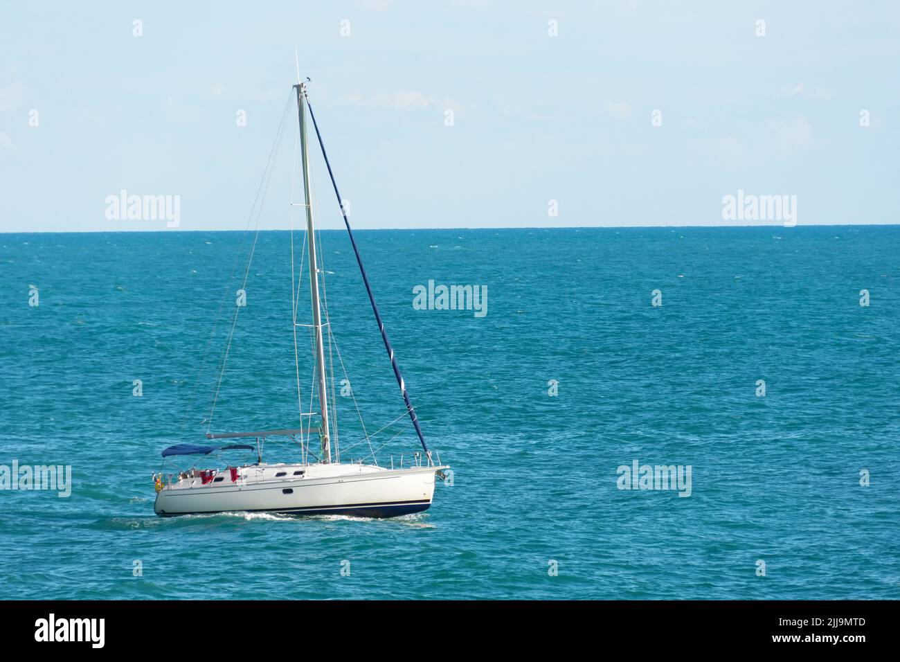 Boat floats on waves sea hi-res stock photography and images - Alamy