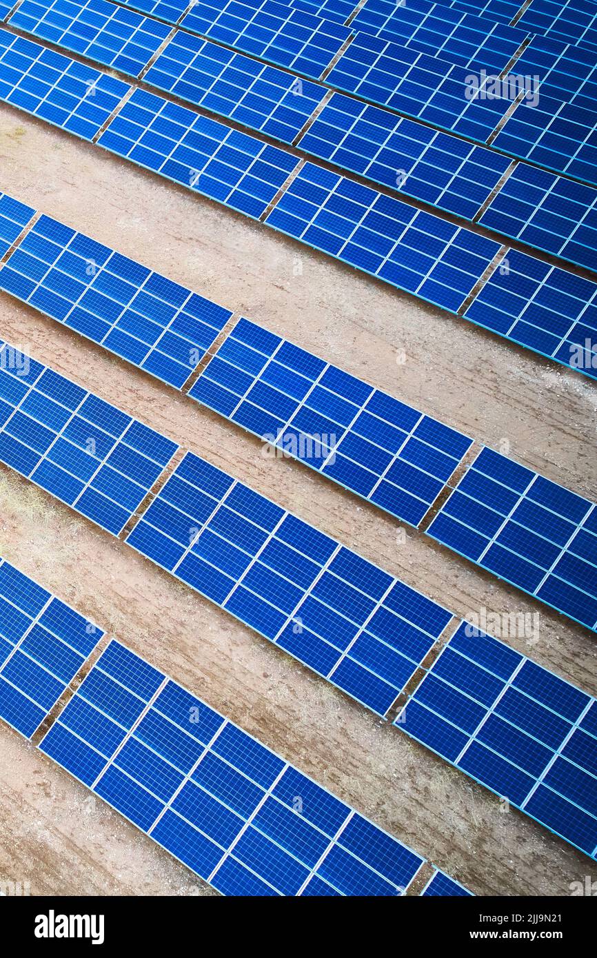 Solar energy aerial power plant hi-res stock photography and images - Alamy