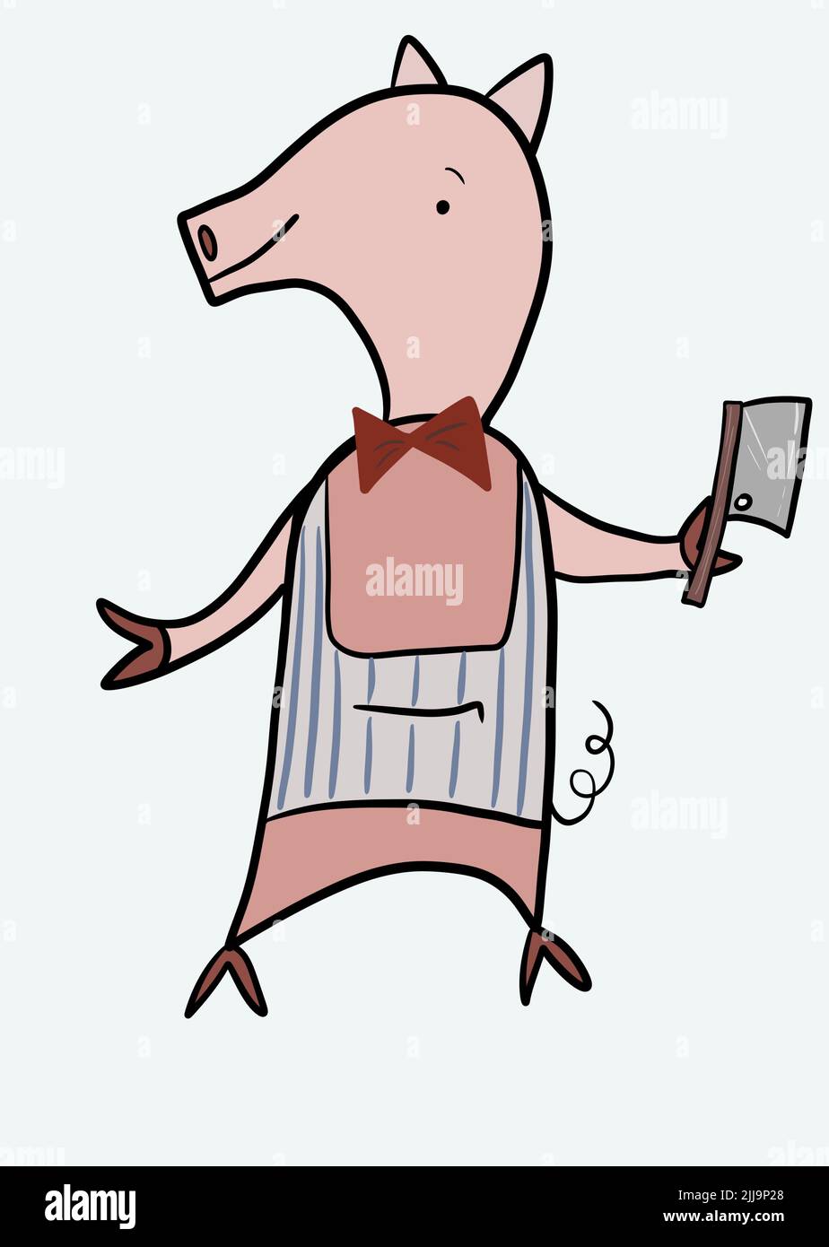 cute butcher pig Stock Photo - Alamy