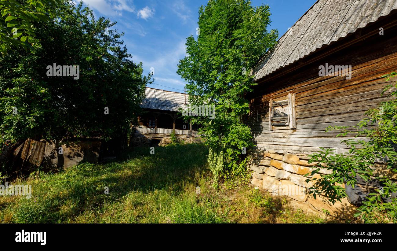Farms and Farm houses in Oncesti Maramures Romania Stock Photo - Alamy