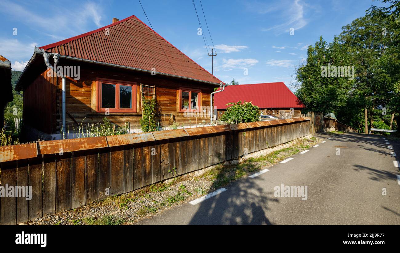 Farms and Farm houses in Oncesti Maramures Romania Stock Photo - Alamy