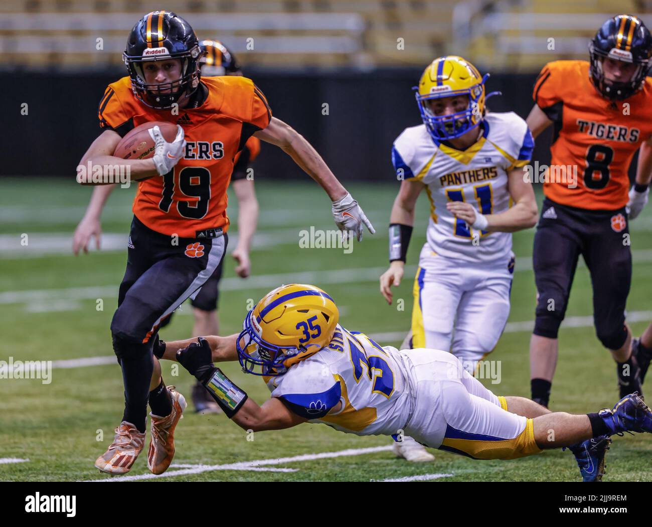 Football action with Carey vs Kendrick High School in Moscow, Idaho ...