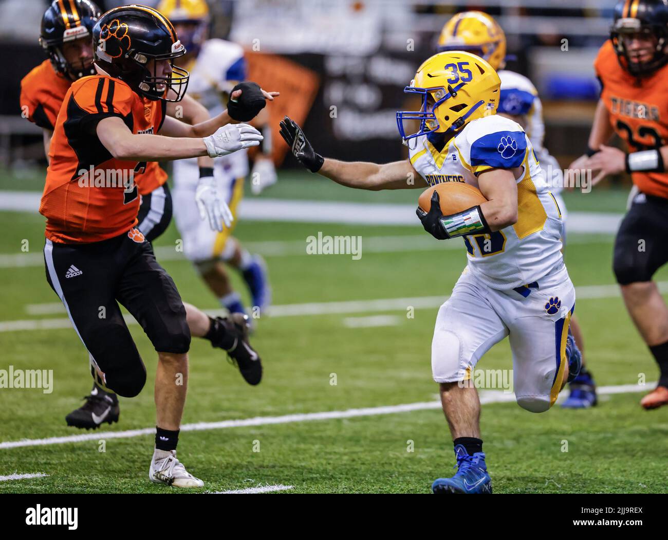 Football action with Carey vs Kendrick High School in Moscow, Idaho ...