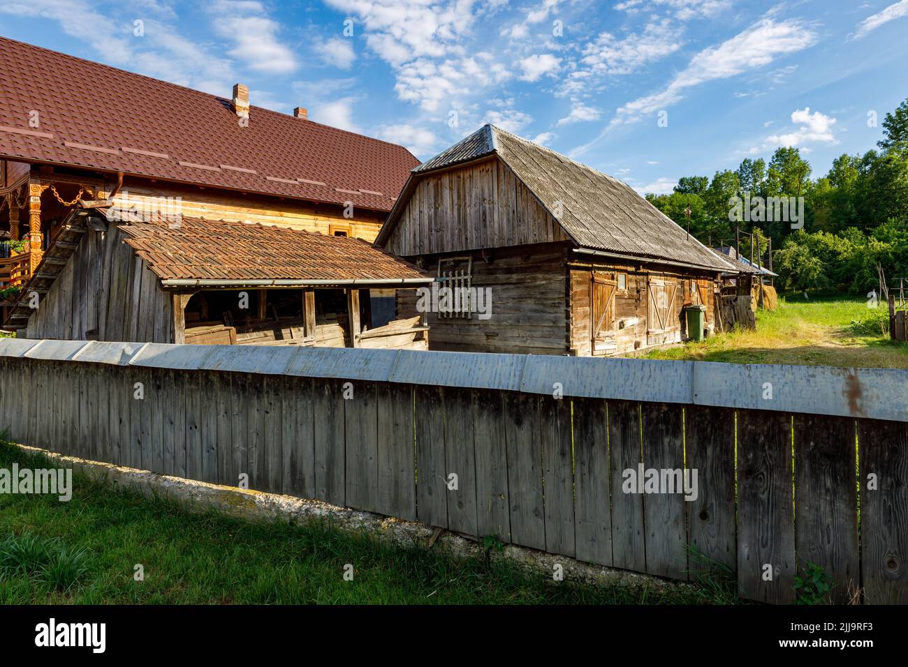 Farms and Farm houses in Oncesti Maramures Romania Stock Photo - Alamy