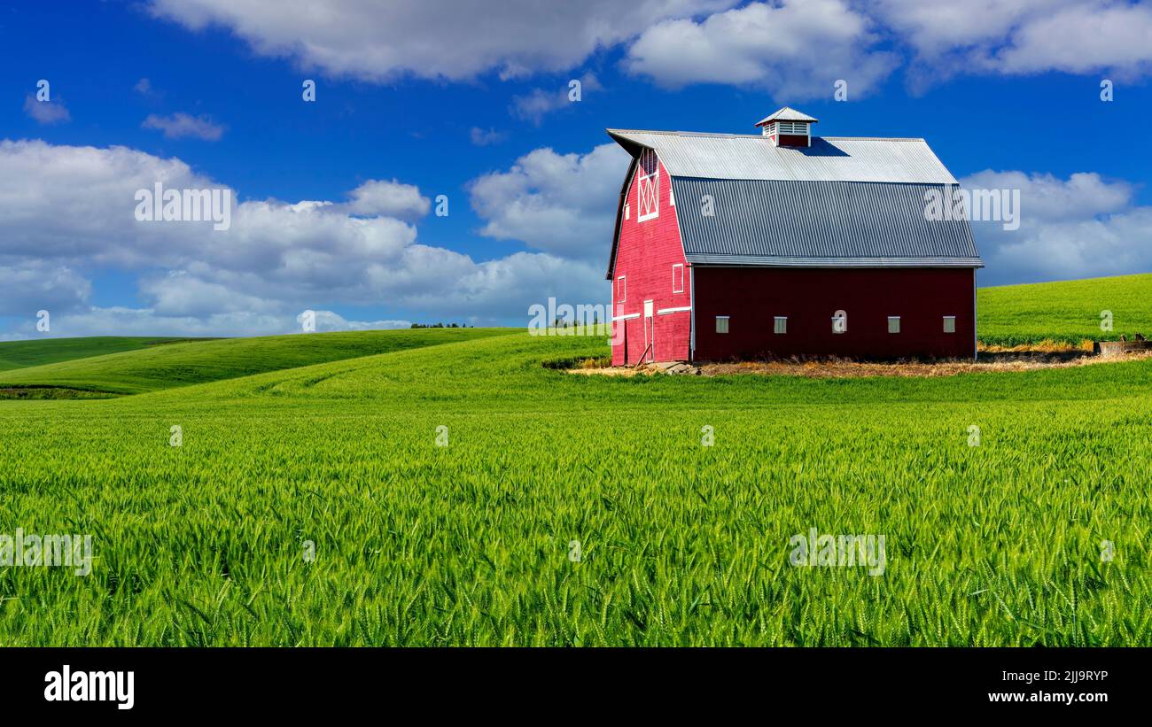 Red barn in the palouse hi-res stock photography and images - Alamy