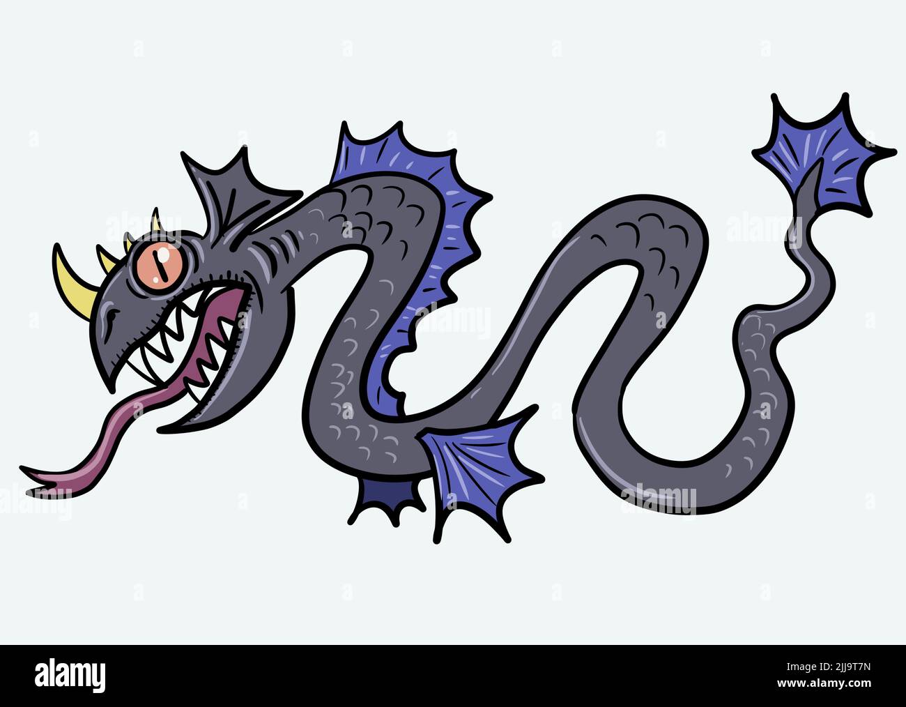 serpent monster illustration Stock Photo - Alamy
