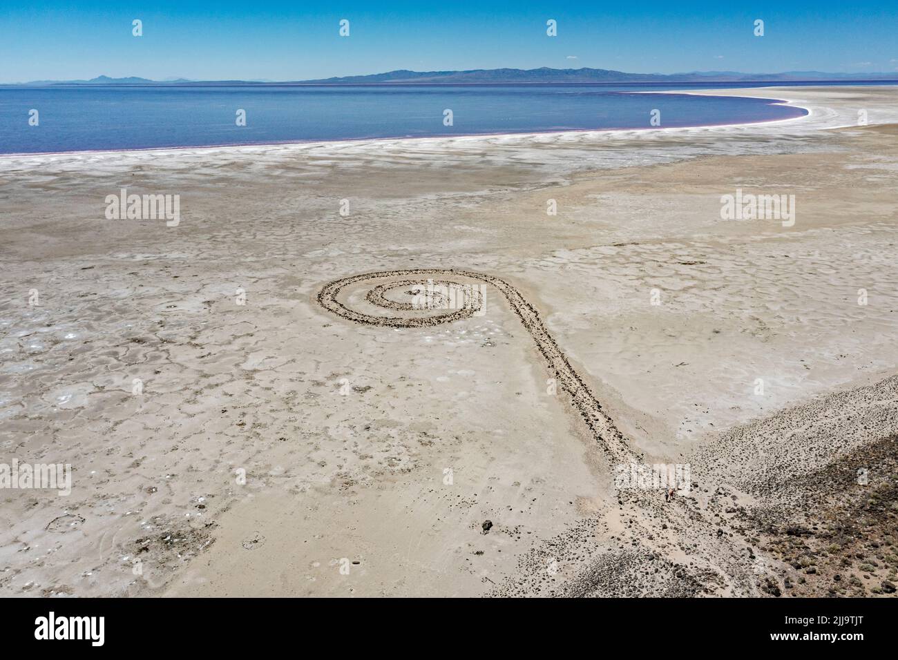 Promontory, Utah - The Spiral Jetty, an earthwork sculpture created by ...