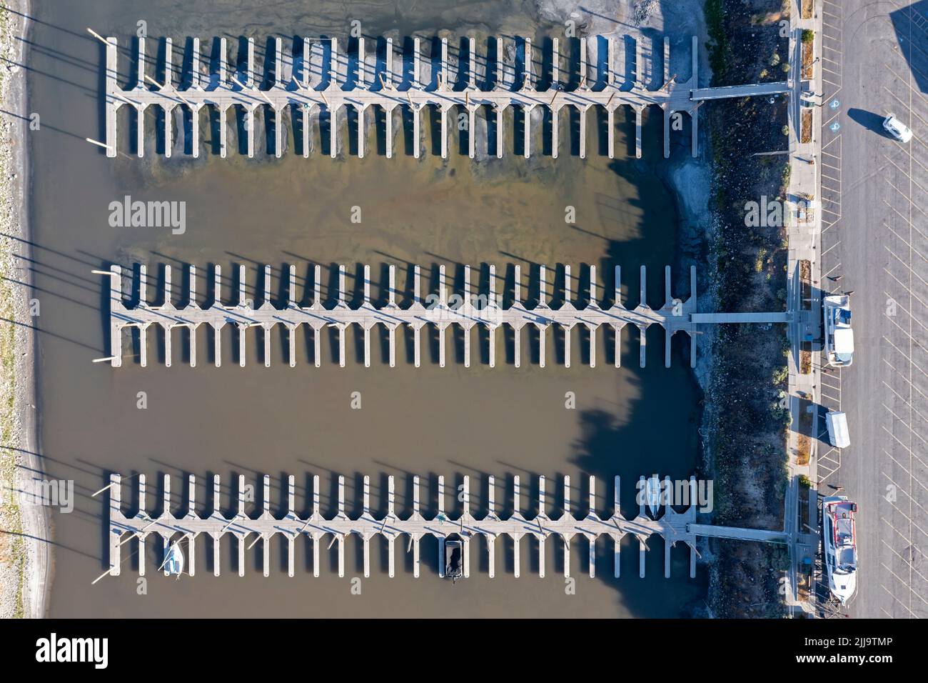 Magna, Utah - The marina at Great Salt Lake State Park, which cannot be ...