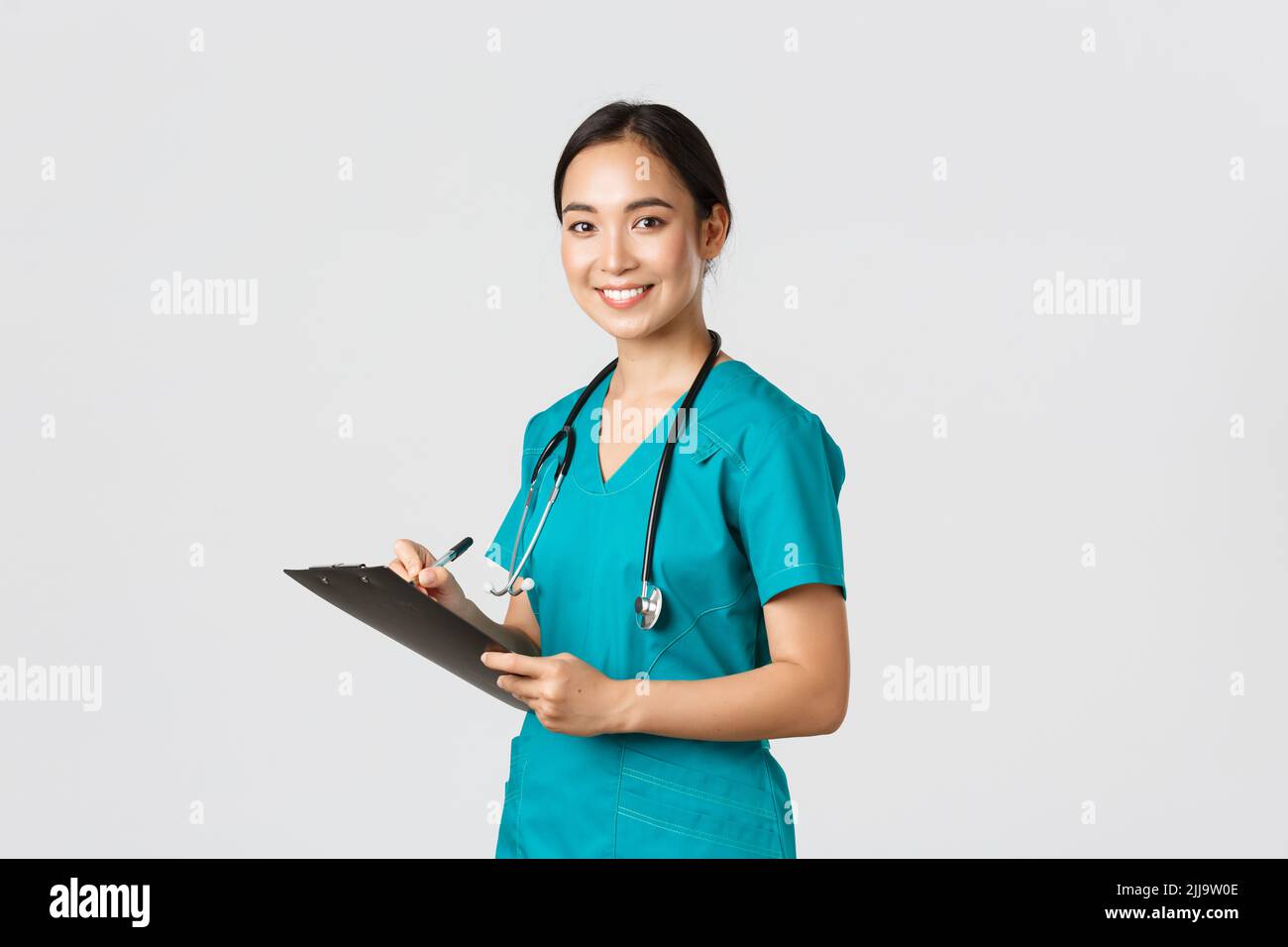Healthcare workers, preventing virus, quarantine campaign concept ...