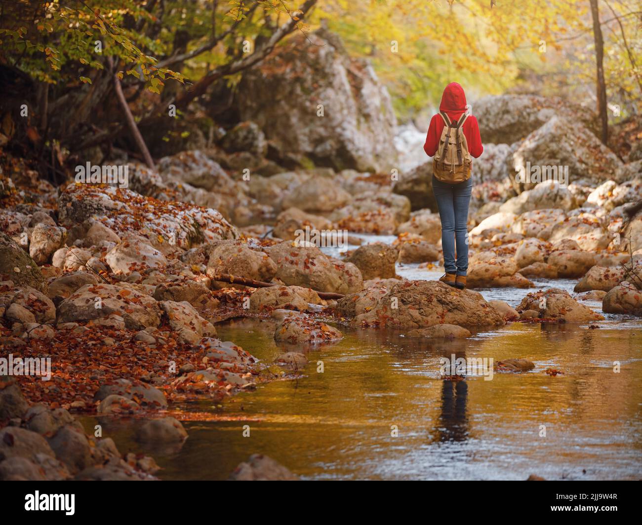 Travel and road trip concept at autumn. Adventure and active lifestyle ...