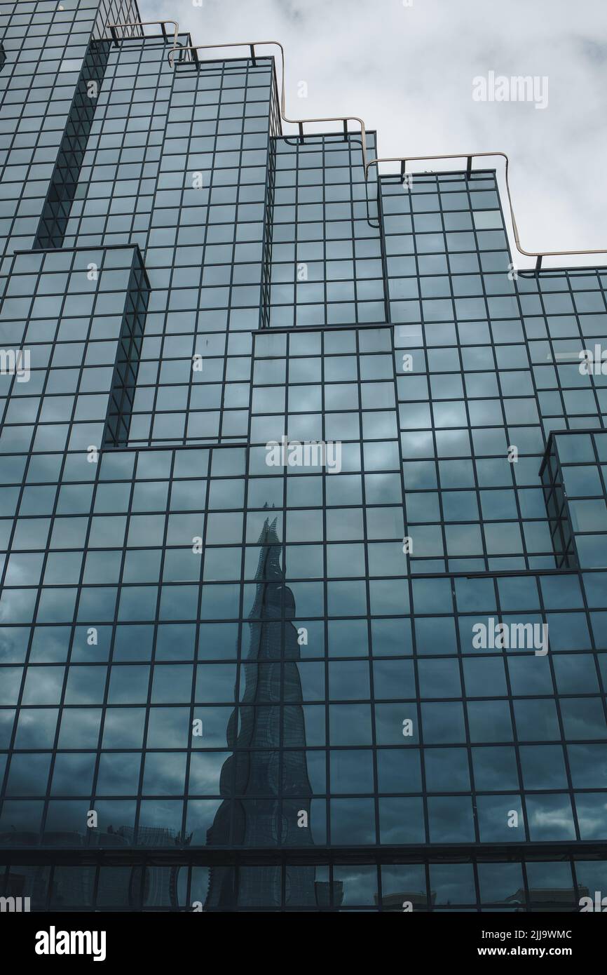 A low angle of a modern glass building Stock Photo - Alamy