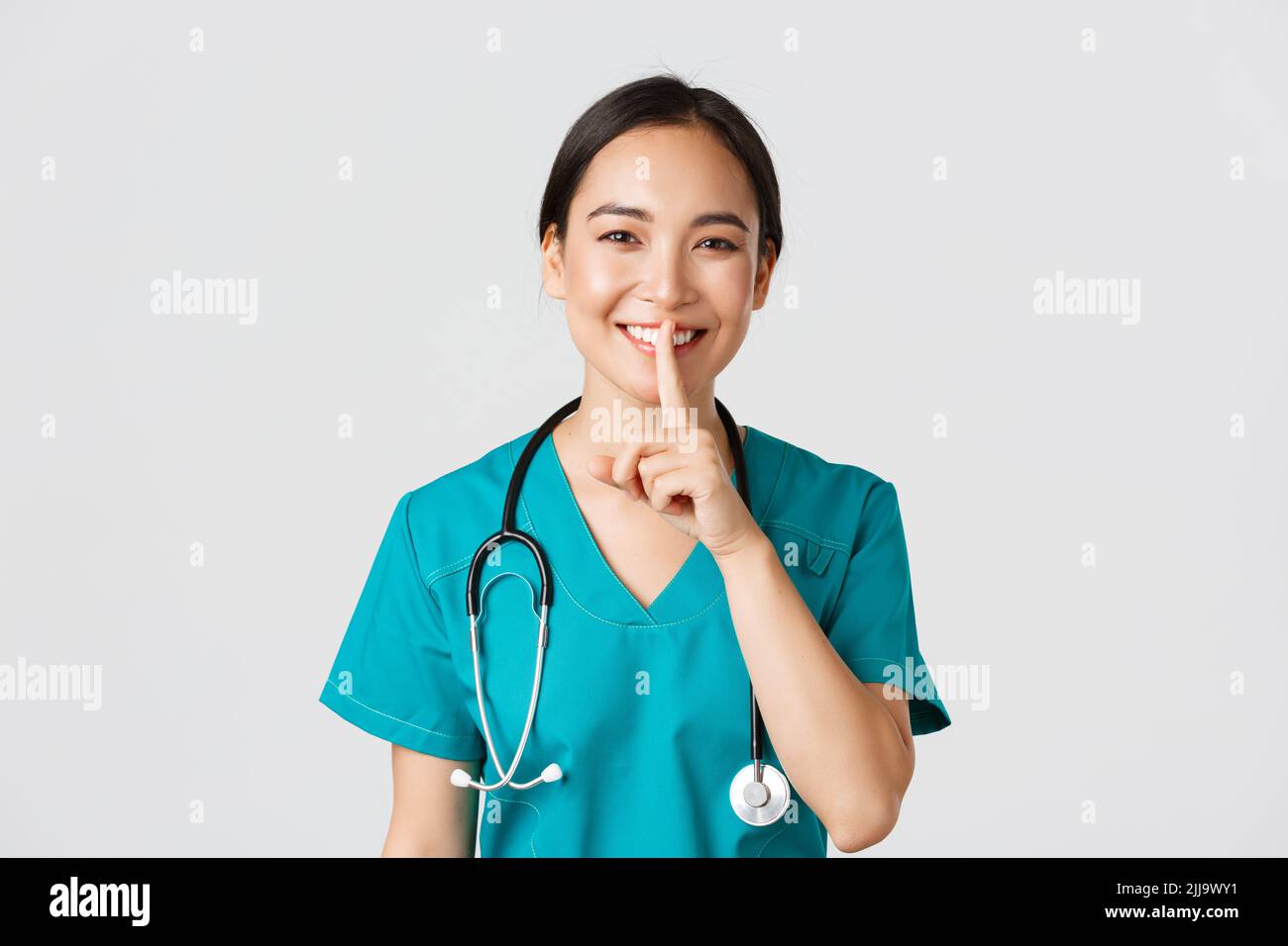 Healthcare workers, preventing virus, quarantine campaign concept ...