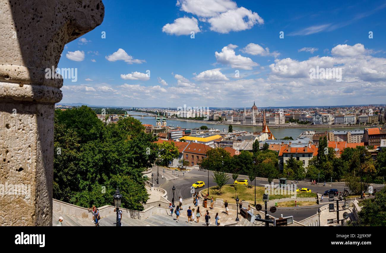 The city of Budapest with the parliament building Stock Photo - Alamy