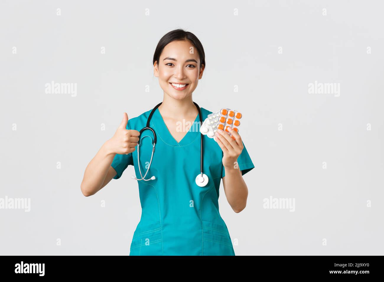 Healthcare workers, preventing virus, quarantine campaign concept ...