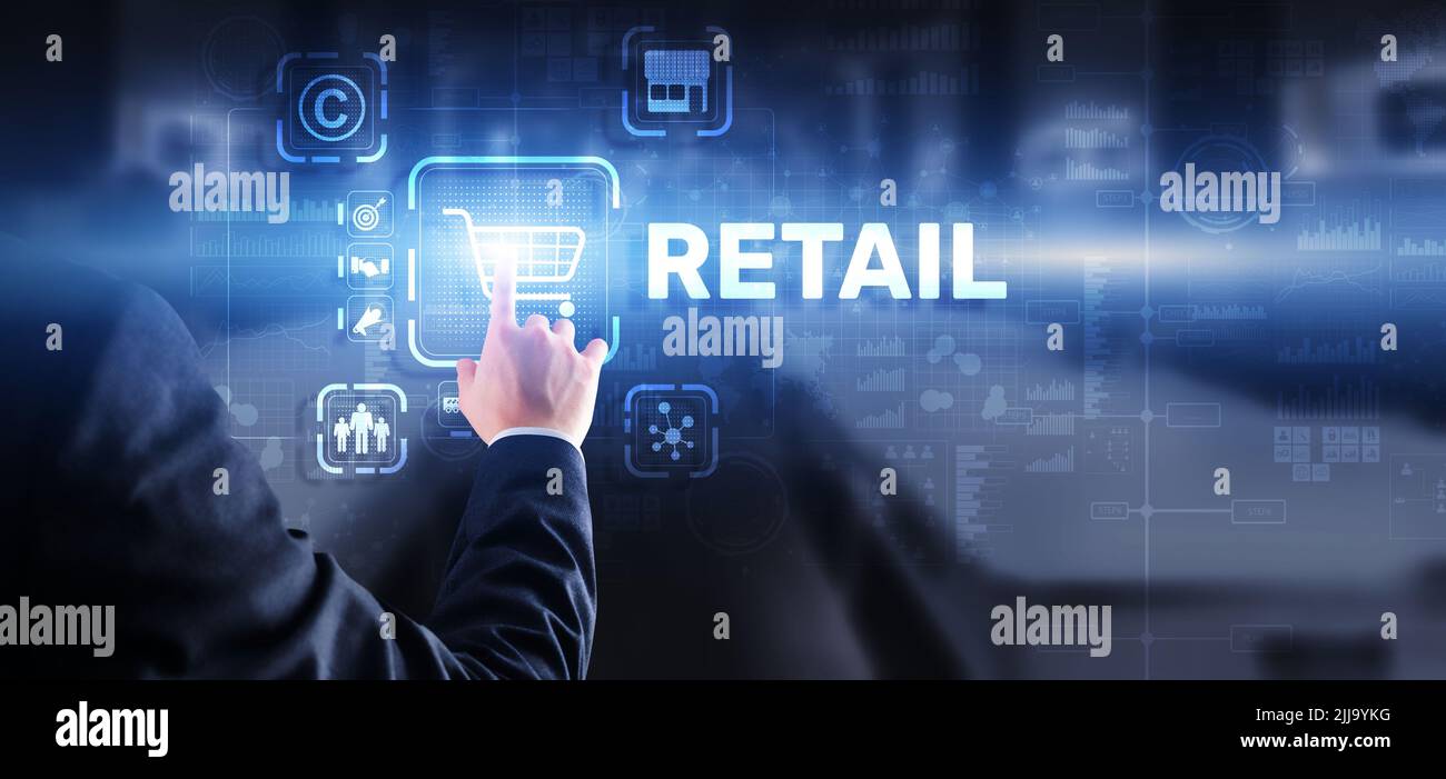 Retail concept marketing channels E-commerce Shopping automation on ...