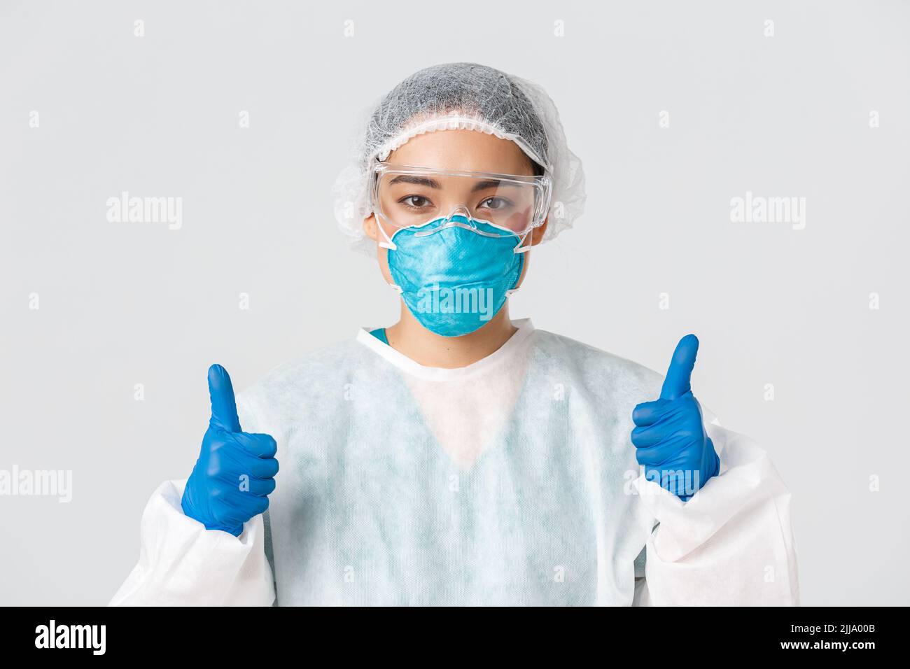 Covid-19, coronavirus disease, healthcare workers concept. Close-up of ...