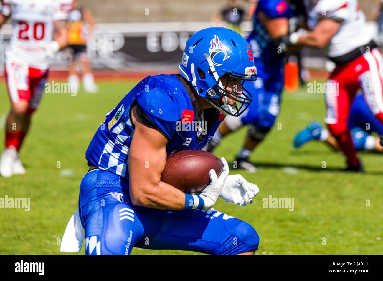 Allgäu Comets- Marburg Mercenaries., July . 24. 2022, RB # 10 Andrew ...