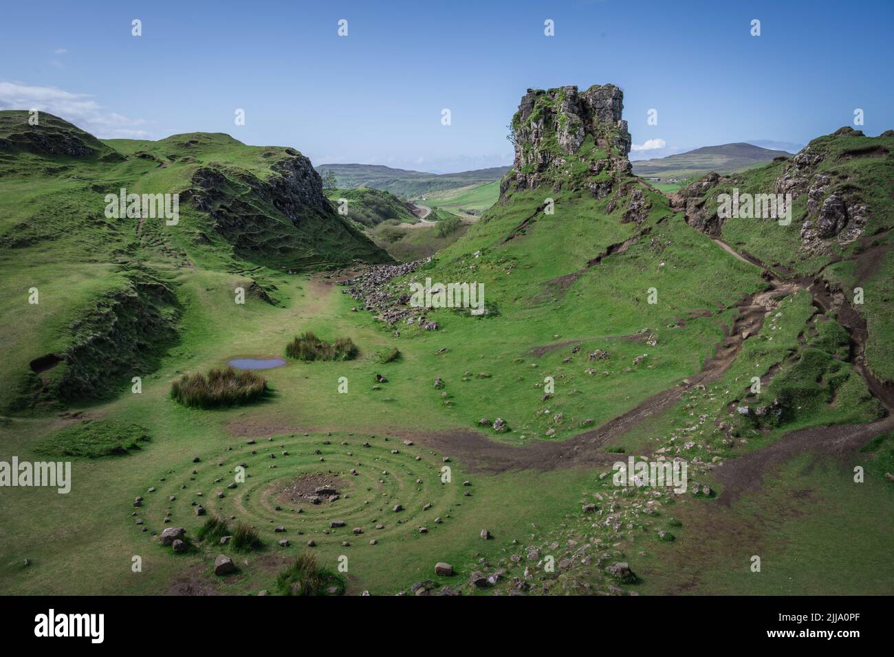Castle Ewan and the Fairy Glen near Uig, Isle of Skye Stock Photo - Alamy
