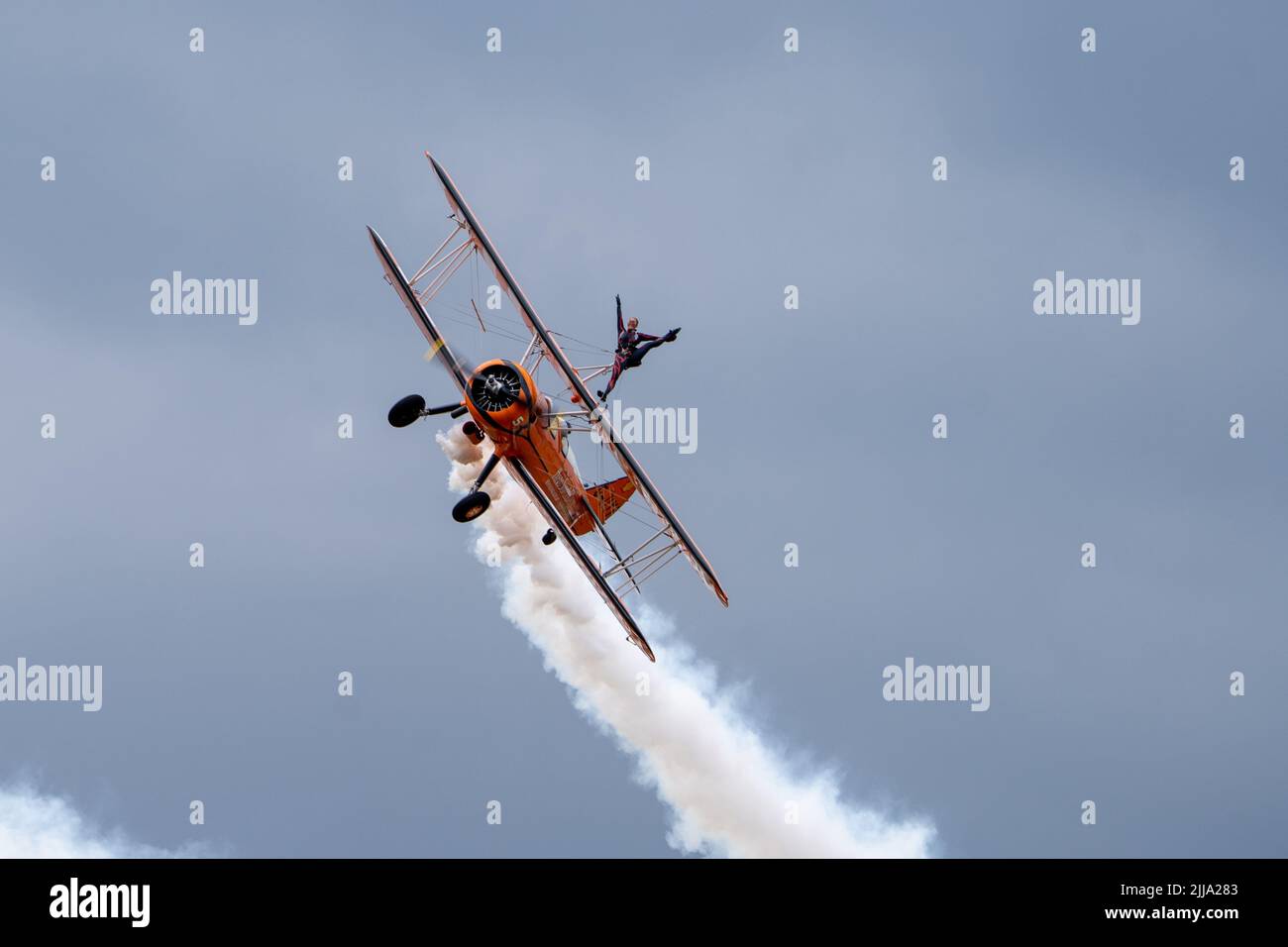Wing Walkers At Farnborough Air Show 2022 Stock Photo - Alamy