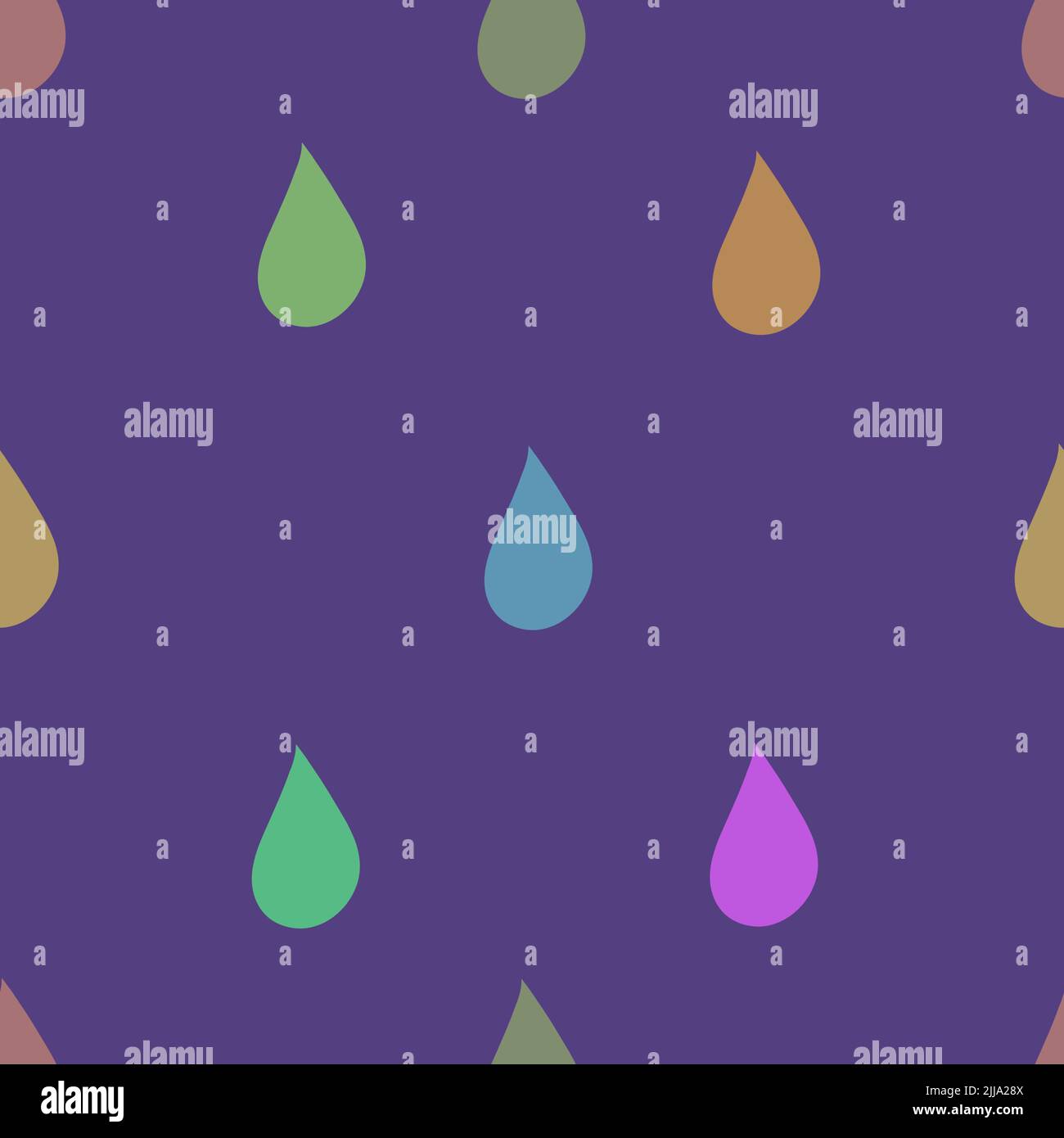 Simple seamless water rain drops pattern for clothes print and wrapping ...