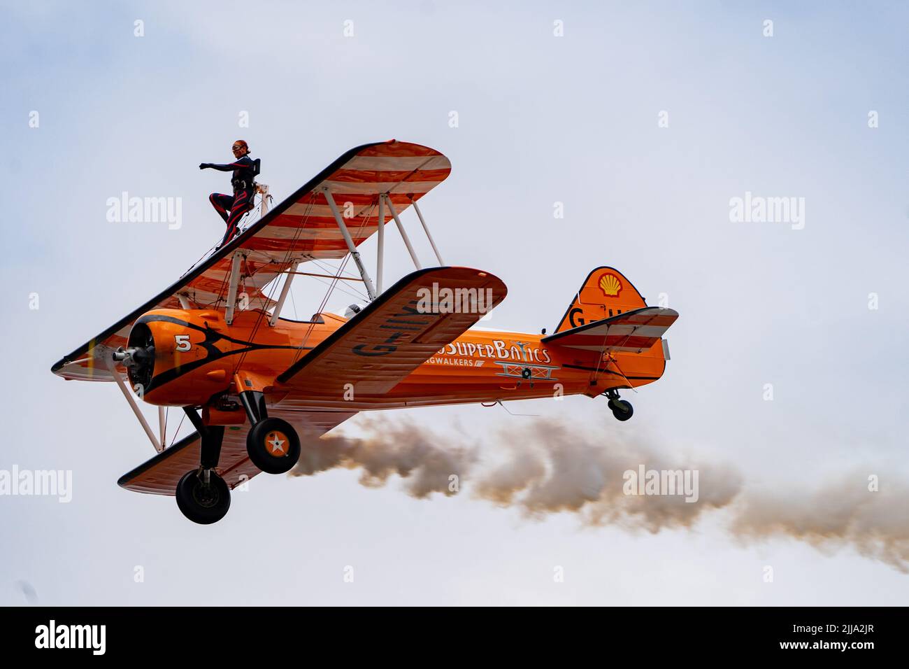 Wing Walkers At Farnborough Air Show 2022 Stock Photo - Alamy