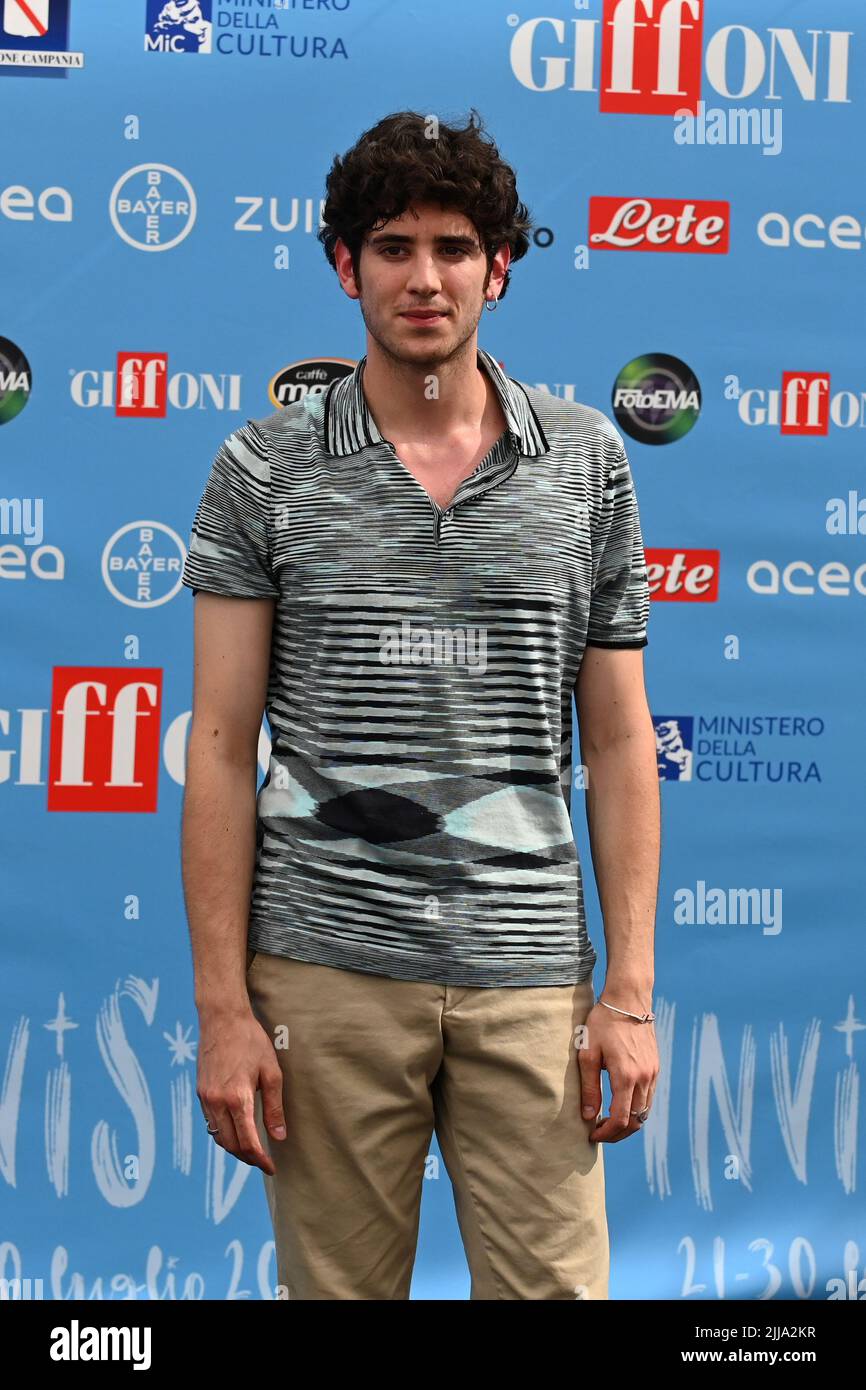 GIFFONI VALLE PIANA, ITALY - JULY 24 Nicolas Maupas attend the ...