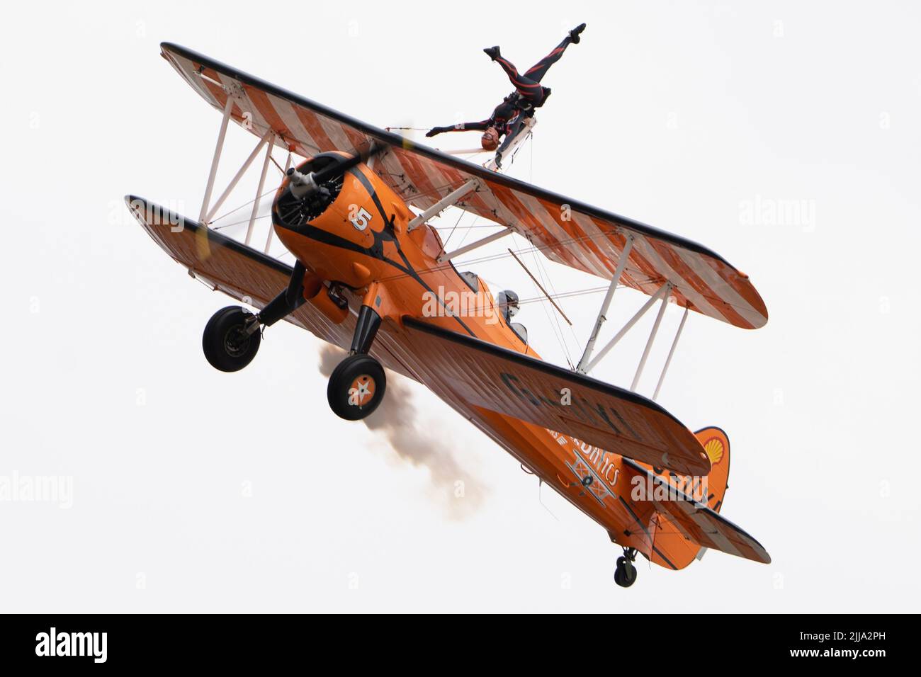Wing Walkers At Farnborough Air Show 2022 Stock Photo - Alamy