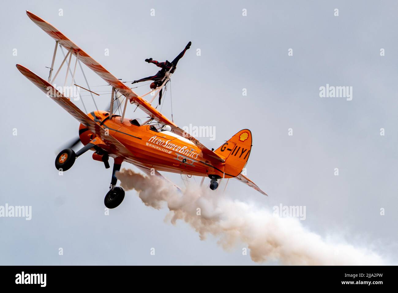Wing Walkers At Farnborough Air Show 2022 Stock Photo - Alamy