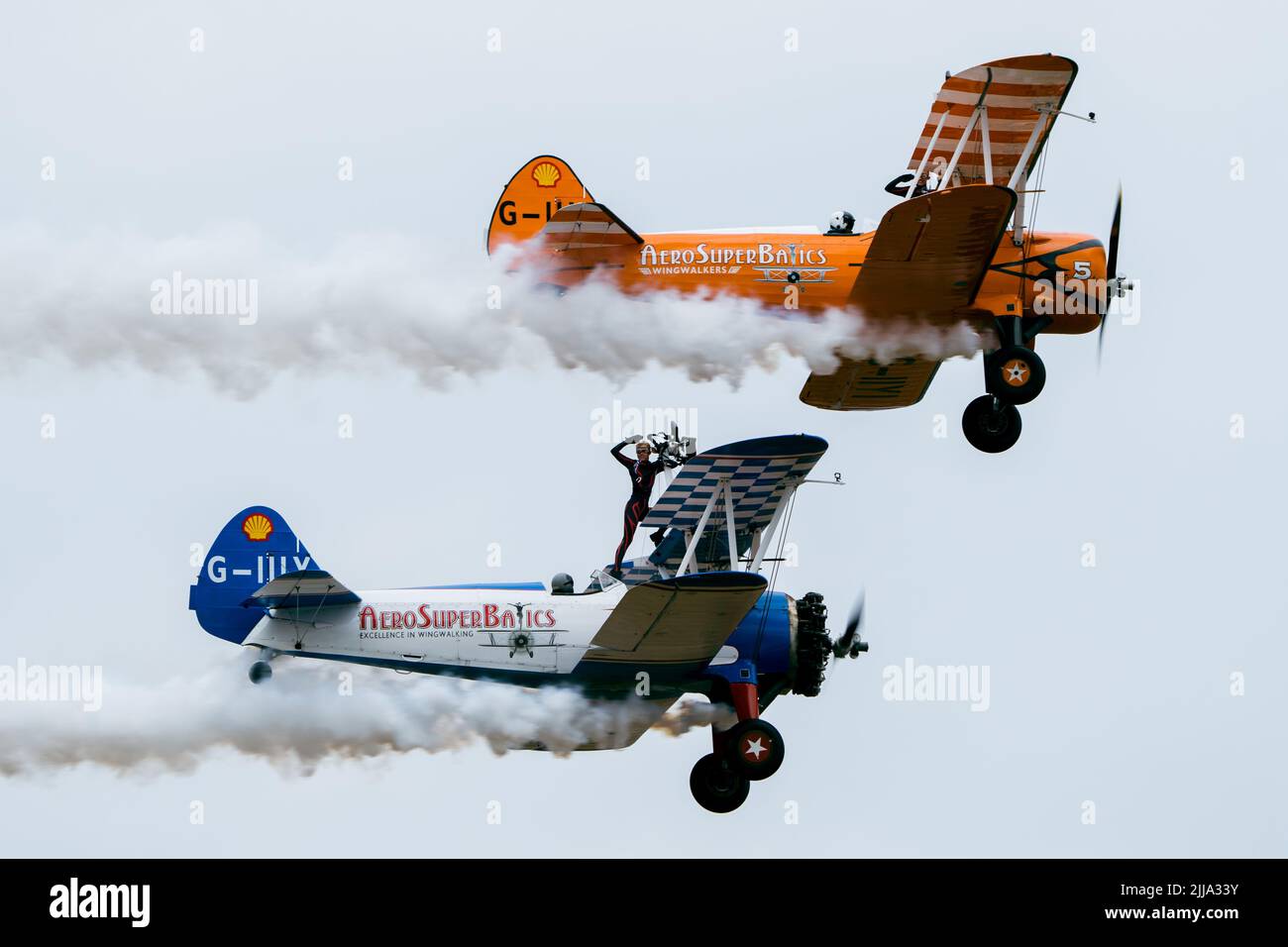 Wing Walkers At Farnborough Air Show 2022 Stock Photo - Alamy