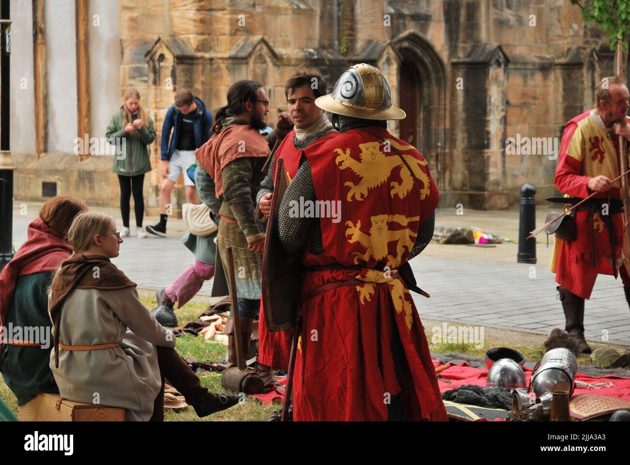 Historical reenactments at Battle of Falkirk Commemoration 2022 Stock ...