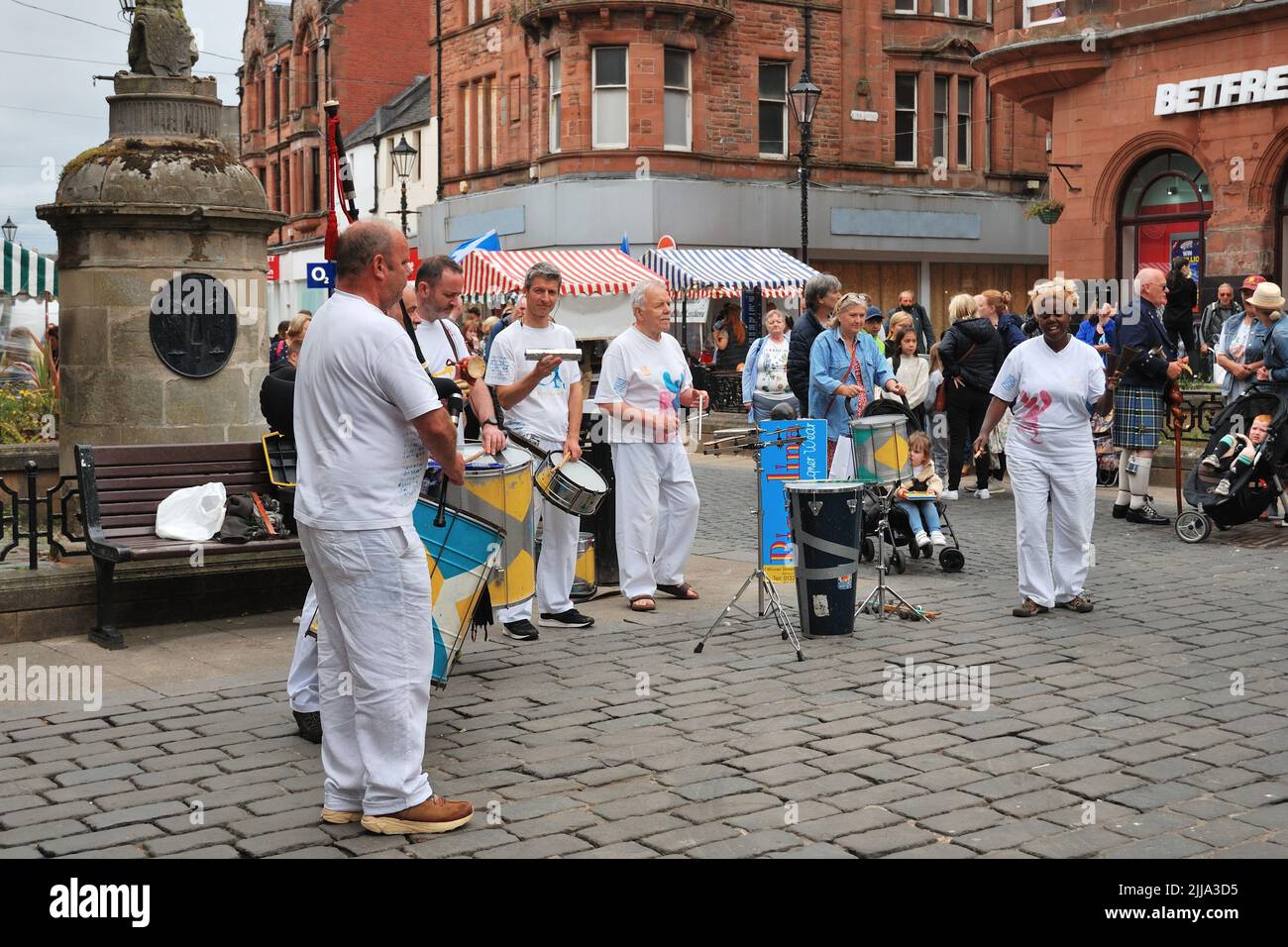 MacUmba performing at the battle of Falkirk commemoration 2022 Stock ...
