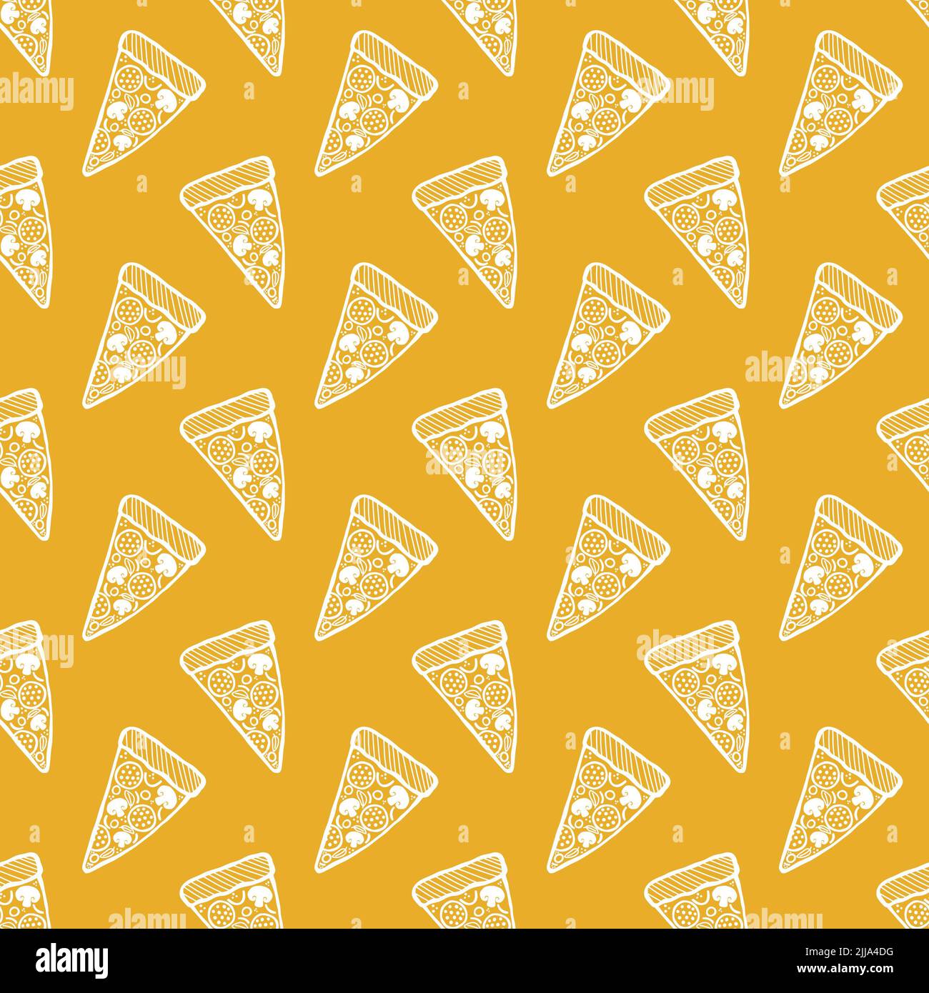 Cartoon pizza seamless food menu pattern for fabrics and wrapping paper ...