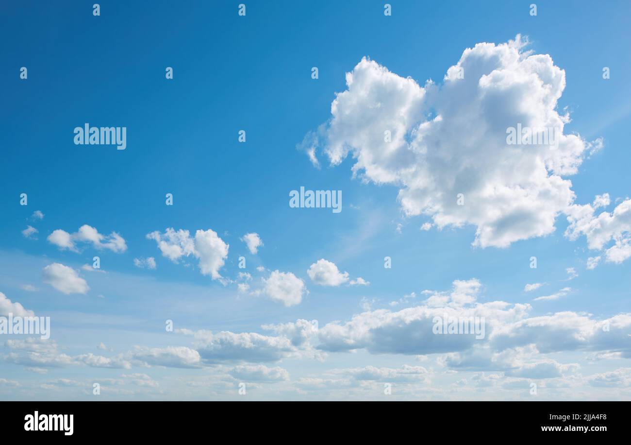 Panorama of daytime sky with clouds. sunset Sky background, daylight ...