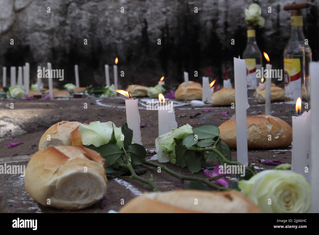 Macumba, from Candomble, a kind of black magic, in the Cemetery of ...