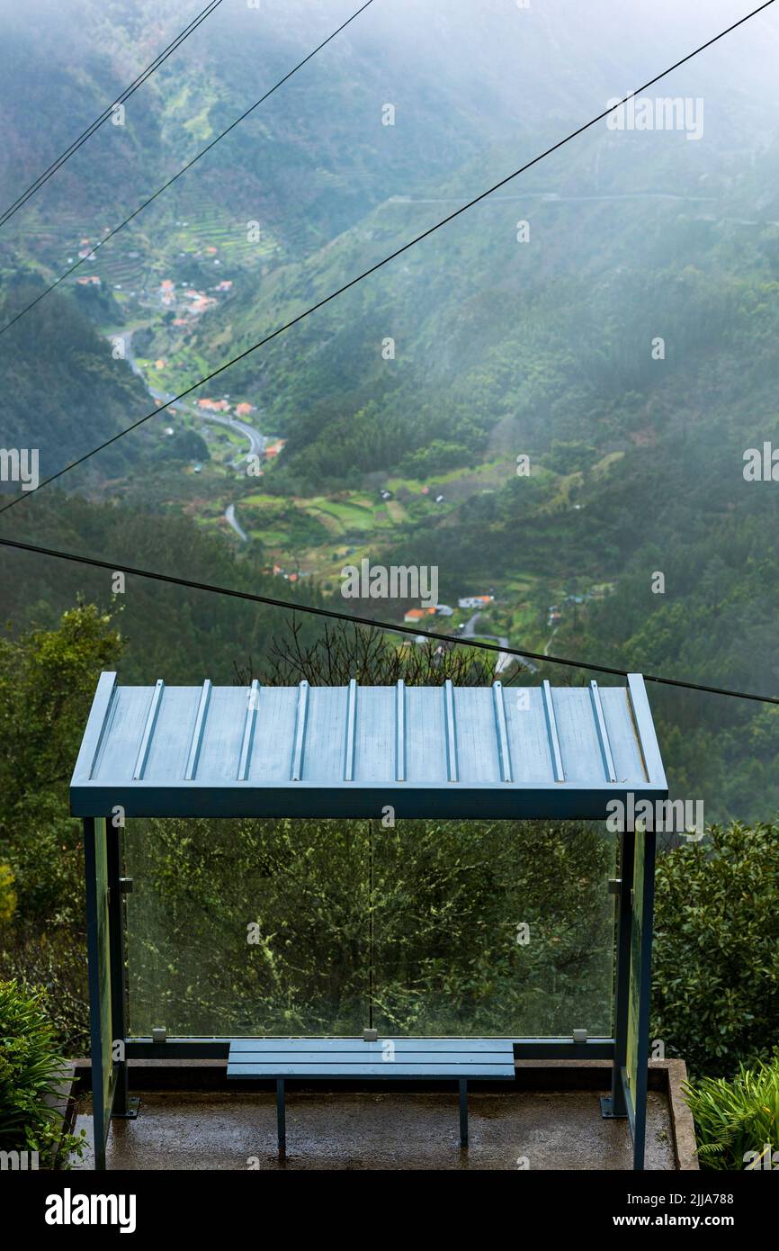 mountain bus stop in Madeira island, Portugal Stock Photo - Alamy