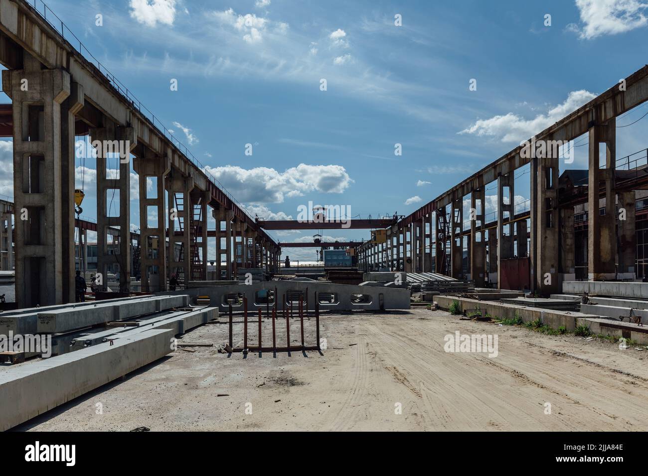 Industrial area of reinforced concrete factory Stock Photo - Alamy