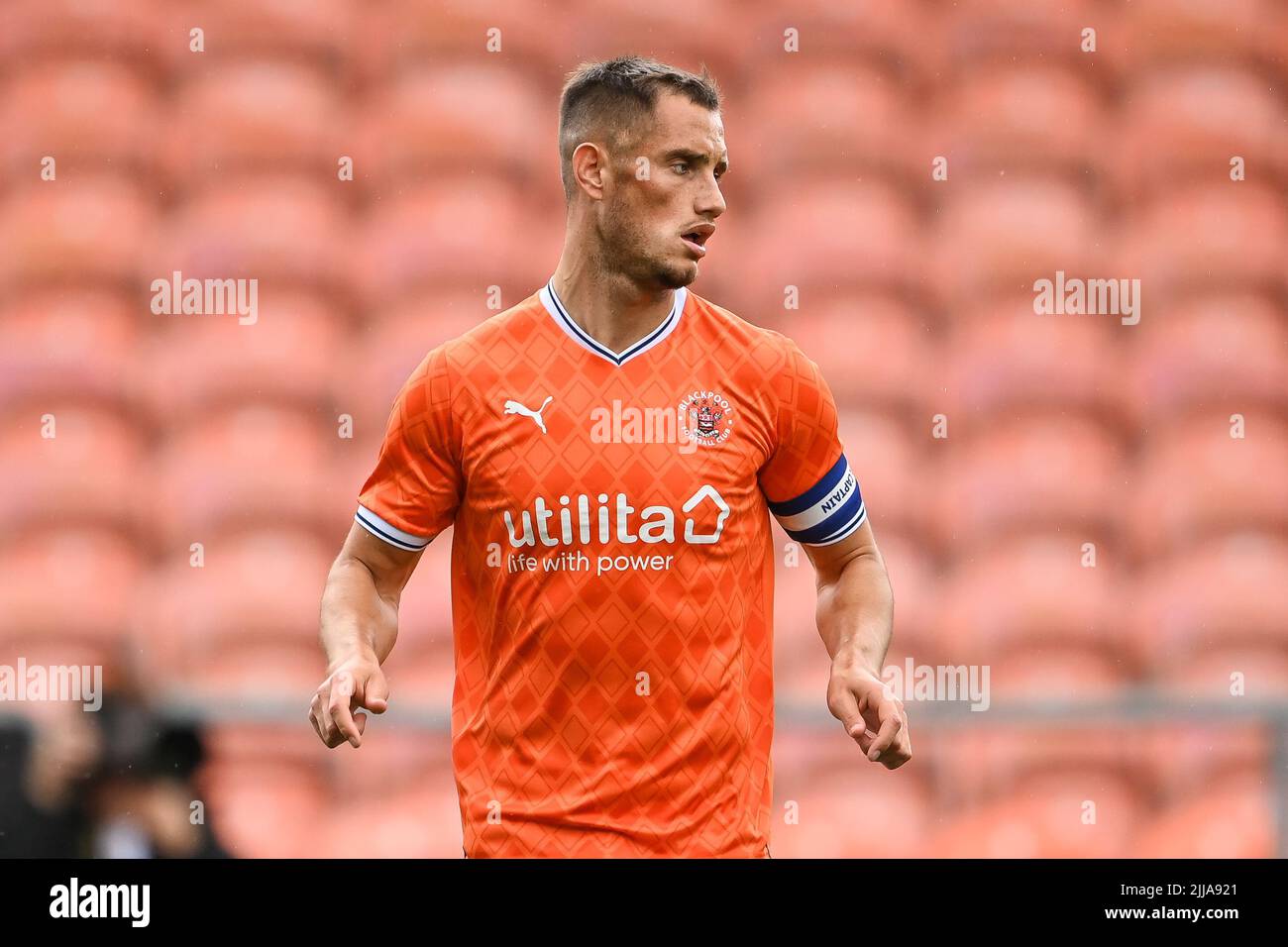 Jerry Yates #9 of Blackpool in action during the game Stock Photo - Alamy