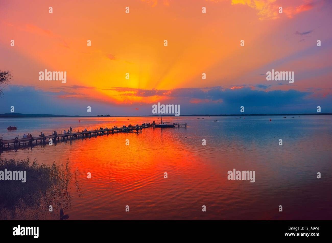 Sahara Hitze am Steinhuder Meer.Sunset at Steinhude lake,Steinhude am ...