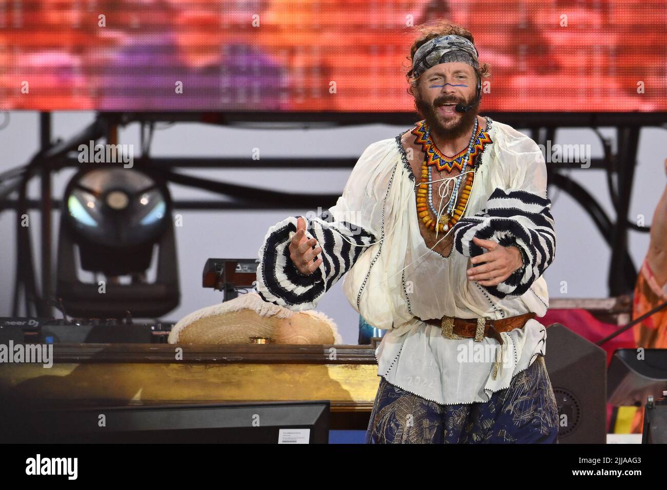 Jovanotti during the Jova Beach Party 2 2022, 24th July 2022, Marina di Cerveteri, Rome, Italy ...