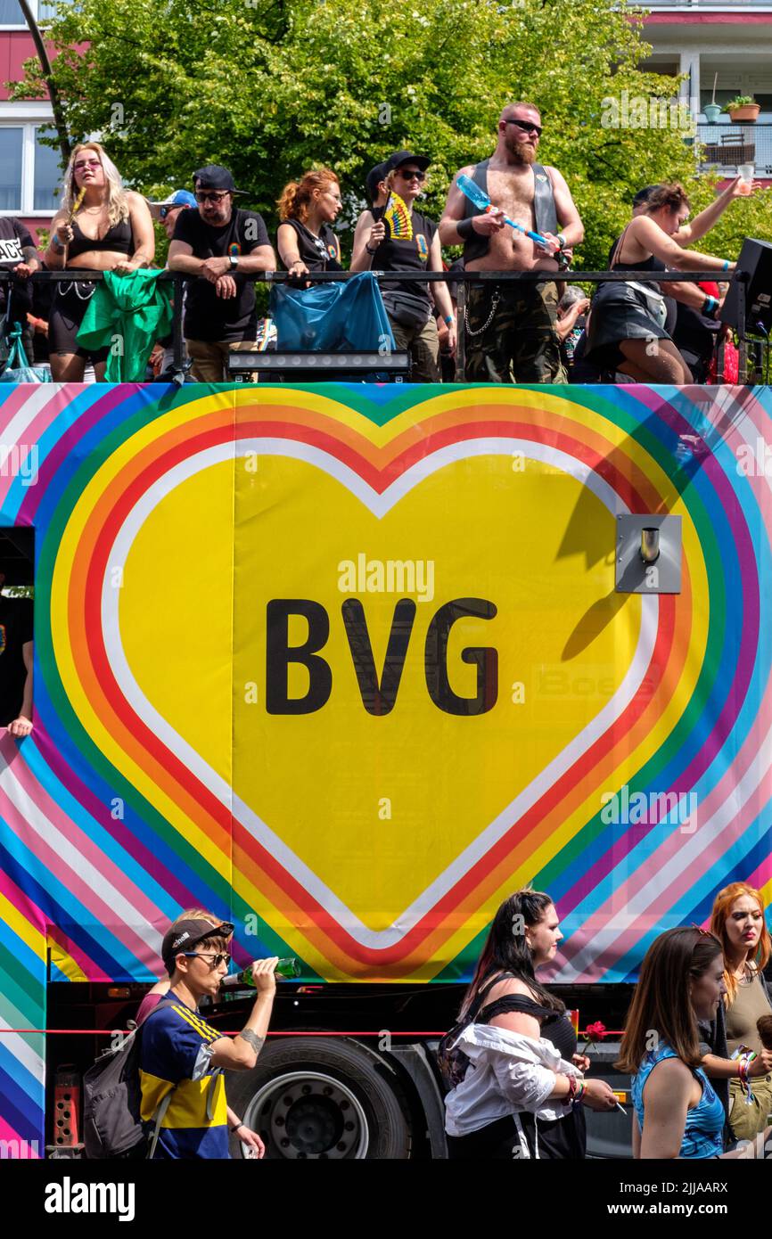BERLIN, GERMANY - JULY 23, 2022: The Berlin public transport operator ...