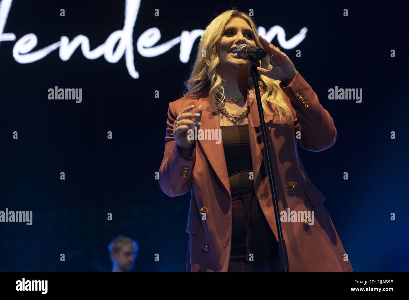 Ella Henderson performing live as part of Radio City Hits Live 2021 at ...