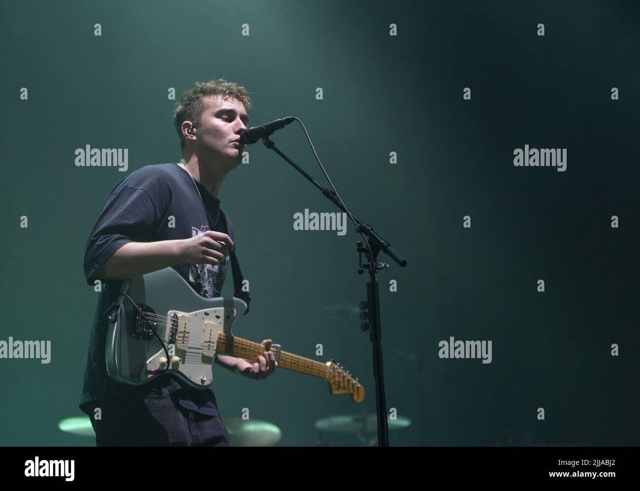 Sam Fender performing the first of two nights at Alexandra Palace in ...
