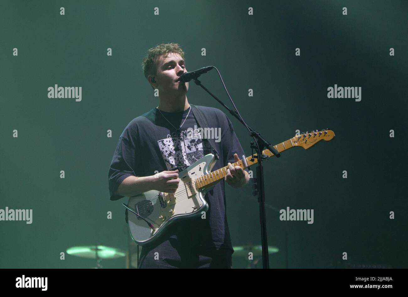 Sam Fender performing the first of two nights at Alexandra Palace in ...