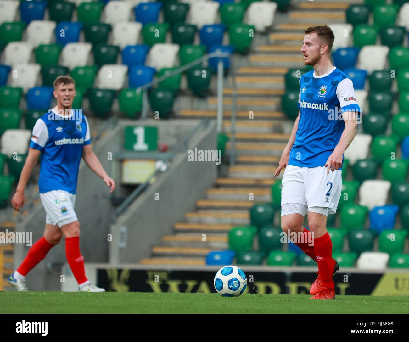 Windsor Park, Belfast, Northern Ireland, UK. 13 July 2022. UEFA Champions League First ...