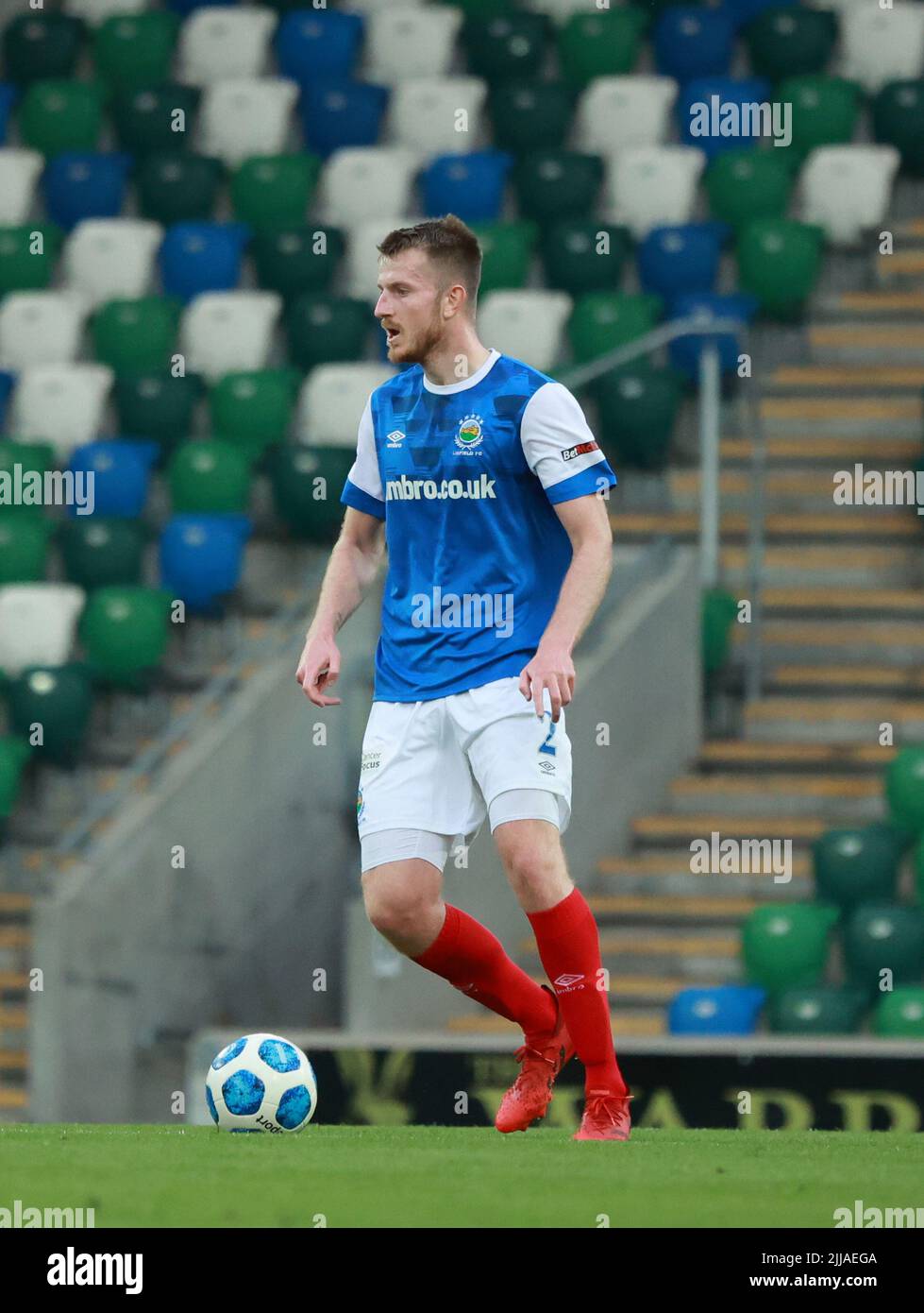 Windsor Park, Belfast, Northern Ireland, UK. 13 July 2022. UEFA Champions League First ...