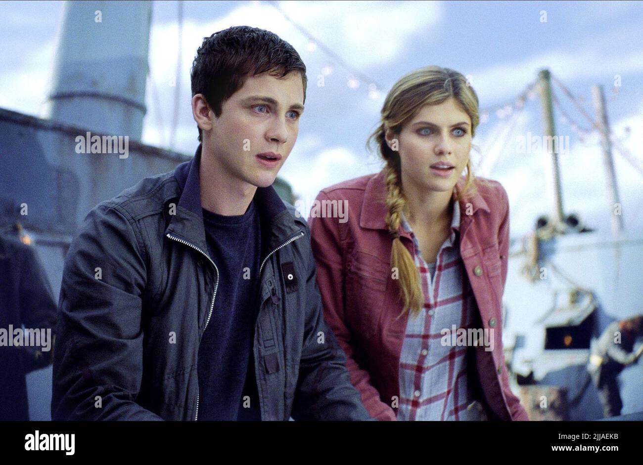 Logan lerman and alexandra daddario hi-res stock photography and images ...