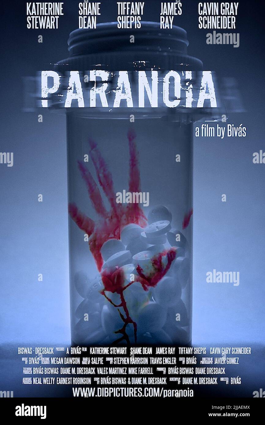 TABLET BOTTLE POSTER, PARANOIA, 2013 Stock Photo - Alamy