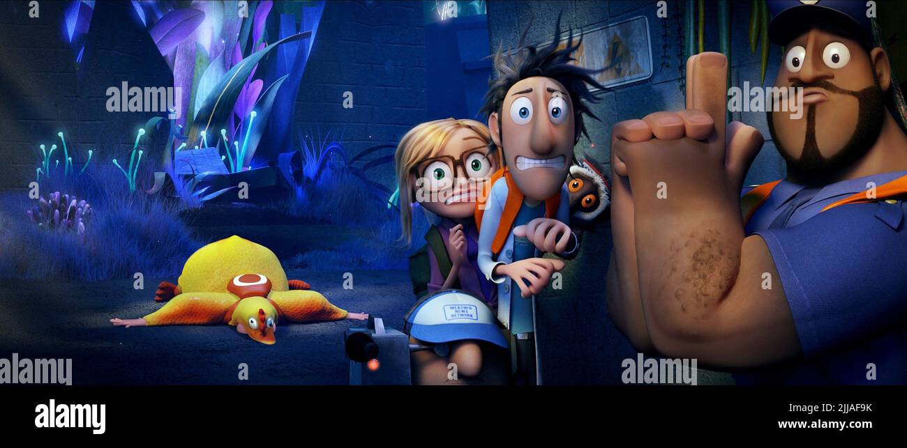 SAM, FLINT, EARL DEVERAUX, CLOUDY WITH A CHANCE OF MEATBALLS 2, 2013 ...