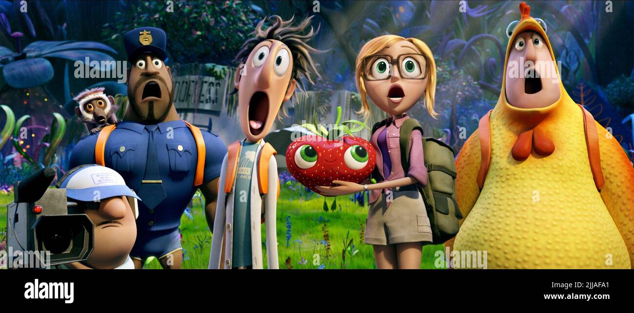 EARL DEVERAUX, SAM, FLINT, CLOUDY WITH A CHANCE OF MEATBALLS 2, 2013 ...